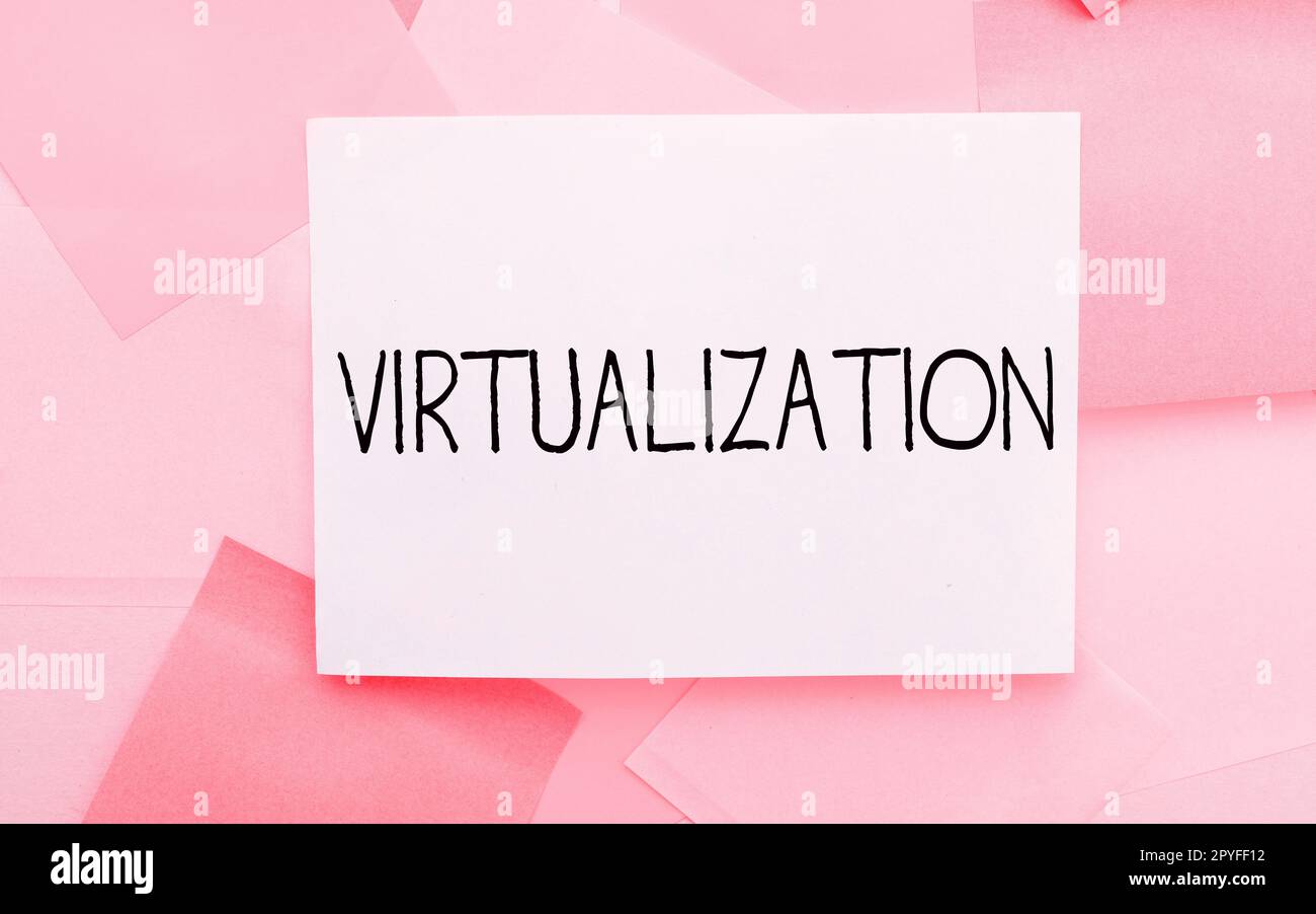 Conceptual Display Virtualization Concept Meaning Application Of Virtual Environment To