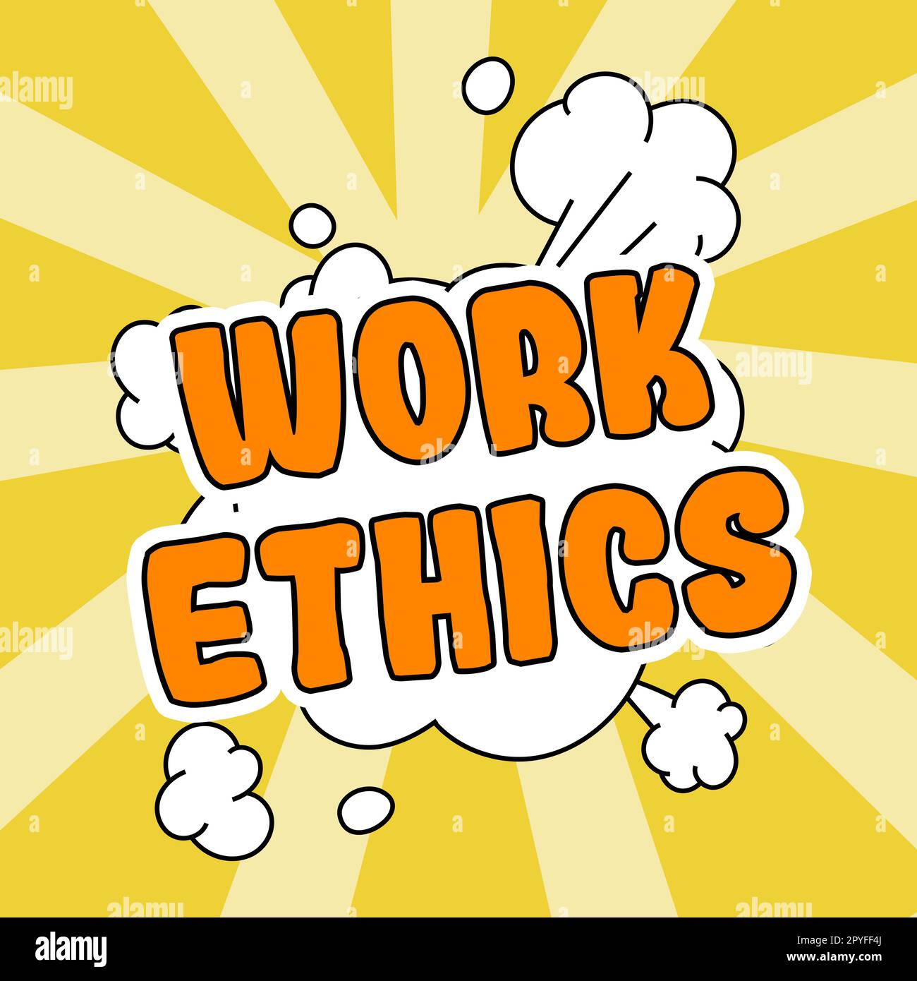 Handwriting text Work Ethics. Word Written on A set of values centered ...