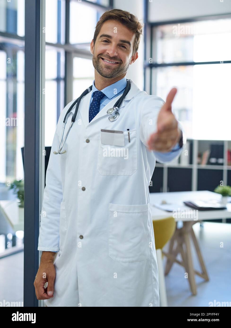 Allow me to introduce myself as a leading medical expert. Portrait of a ...