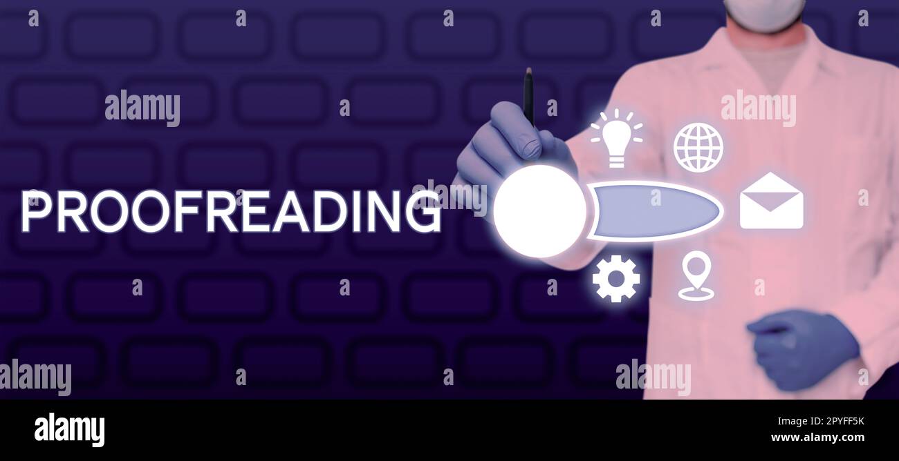 Conceptual Display Proofreading Business Idea Act Of Reading And Marking Spelling Grammar And