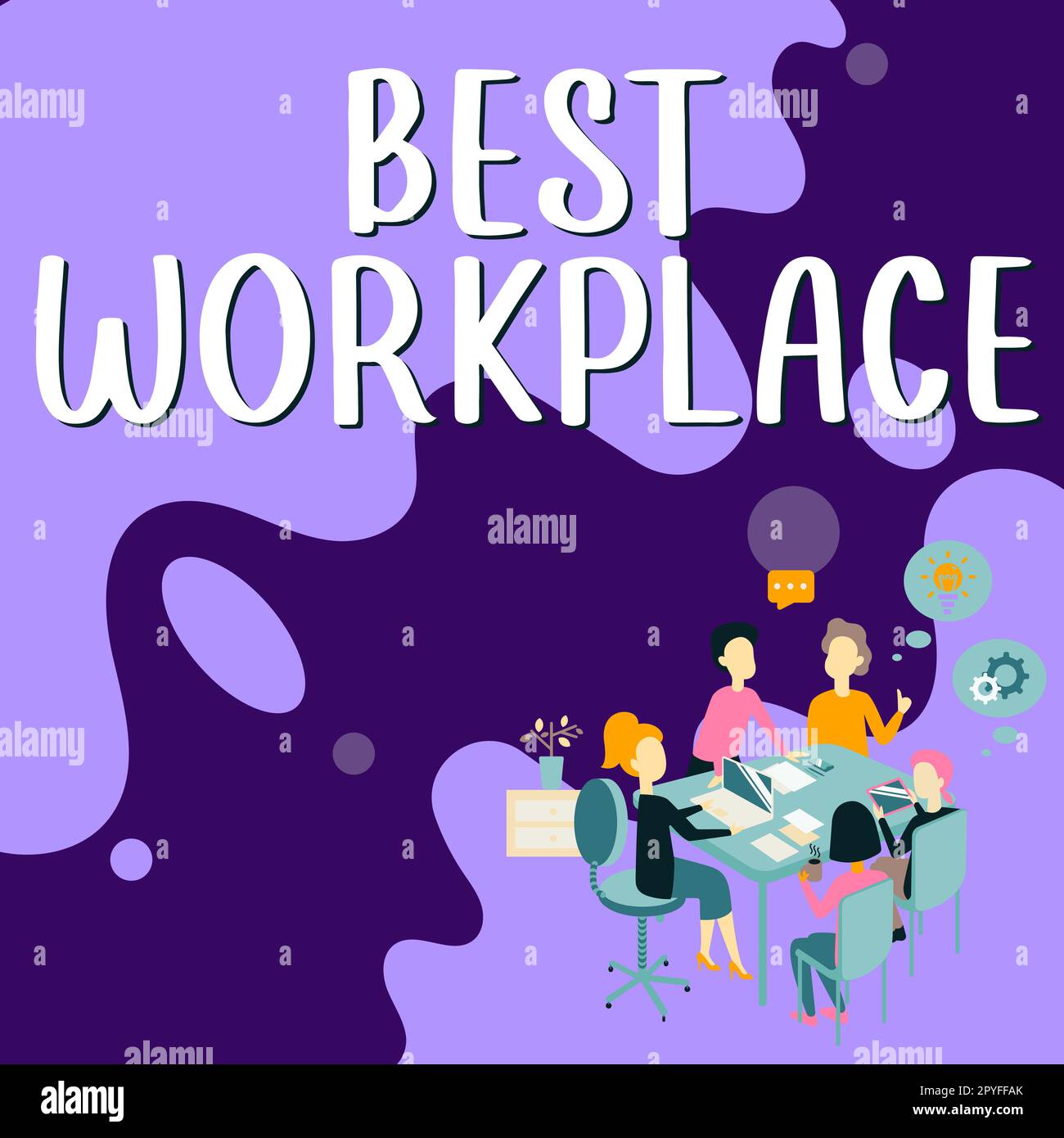 Text sign showing Best Workplace. Word Written on Ideal company to work ...