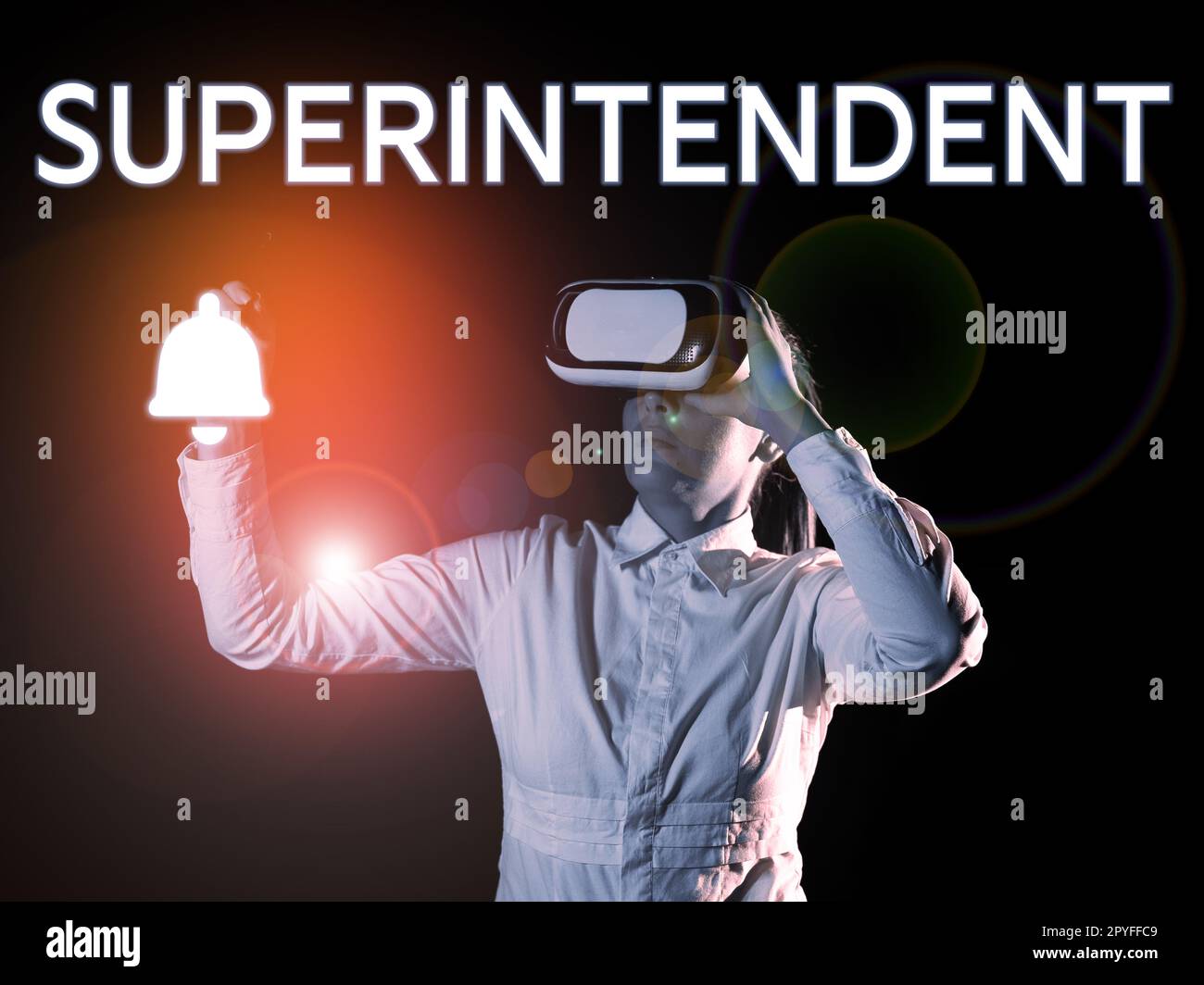 Sign displaying Superintendent. Word for a person who manages ...