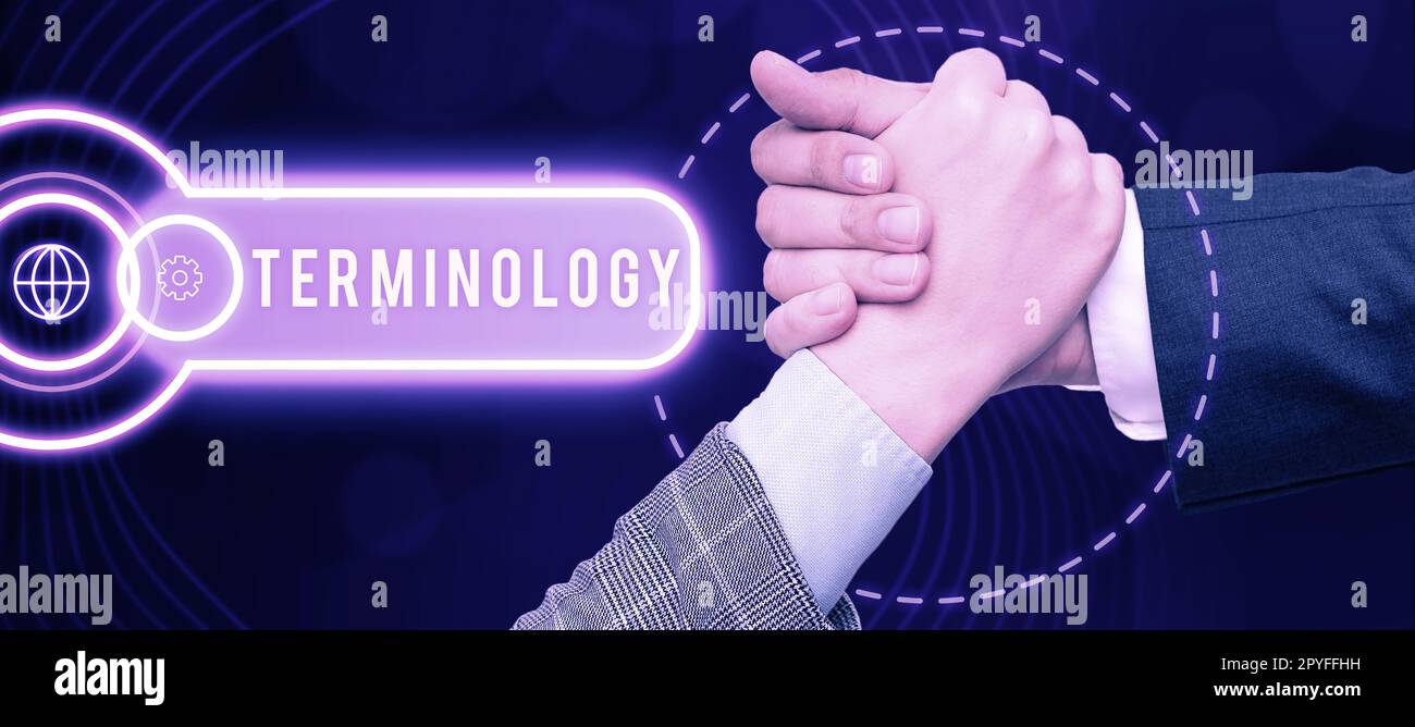 Sign displaying Terminology. Internet Concept Terms used with ...