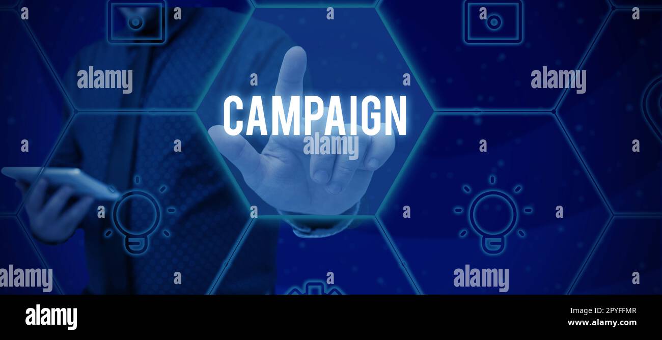 Inspiration showing sign Campaign. Business overview organized course ...