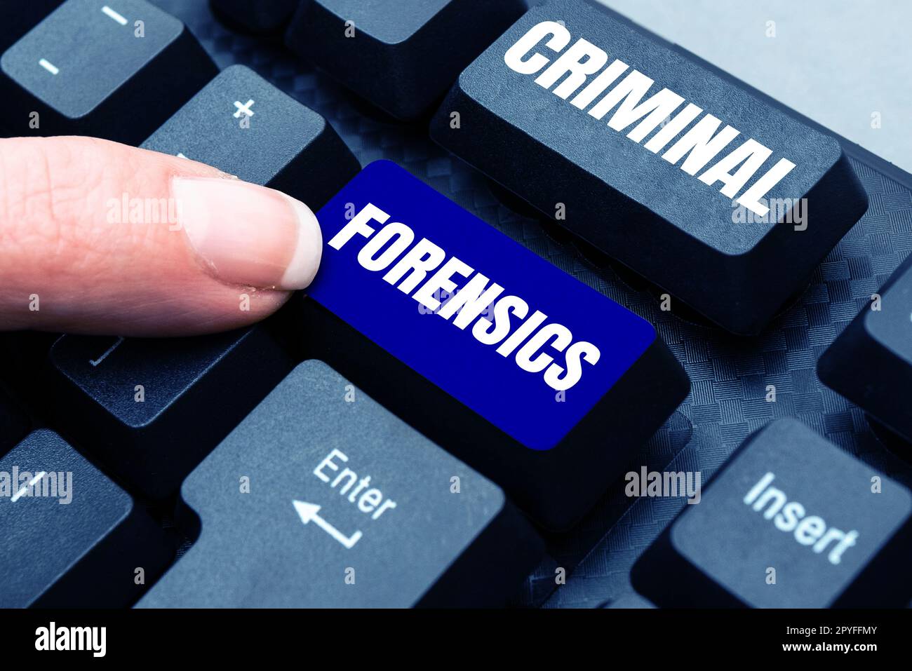 Sign displaying Criminal Forensics. Word Written on Federal Offense ...