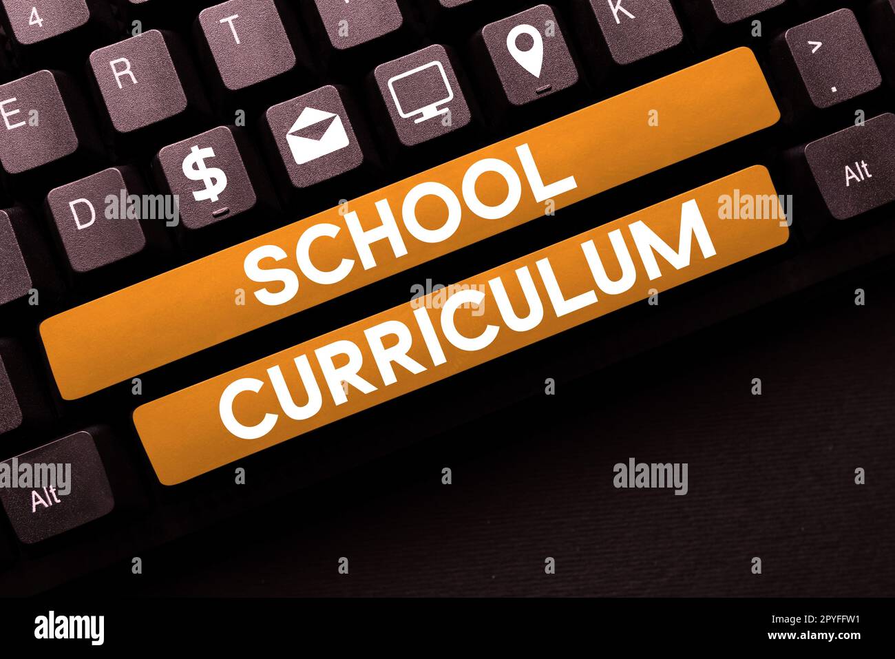 Sign displaying School Curriculum. Concept meaning designed to provide ...