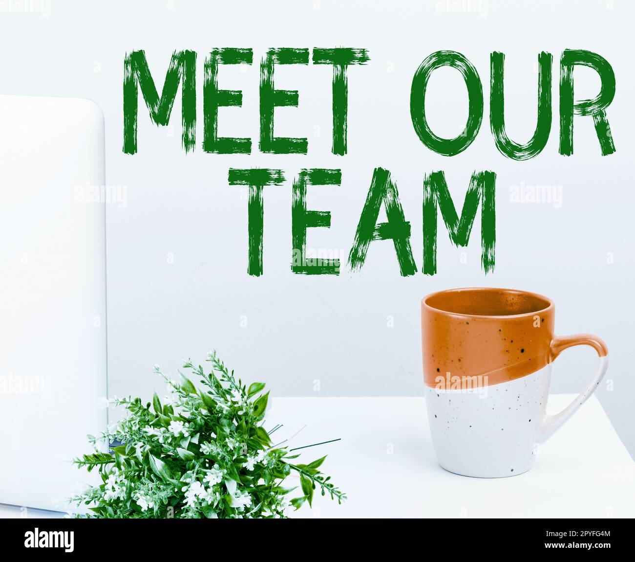 Conceptual display Meet Our Team. Business concept introducing another ...