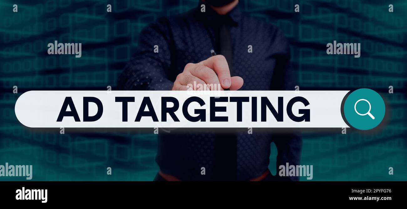Conceptual display Ad Targeting. Business showcase target the most ...