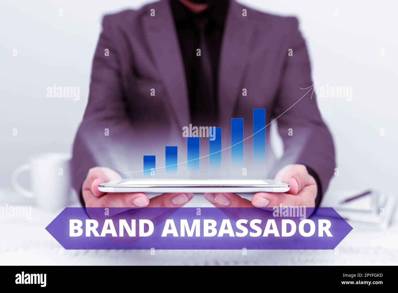 Text caption presenting Brand Ambassador. Concept meaning agent ...