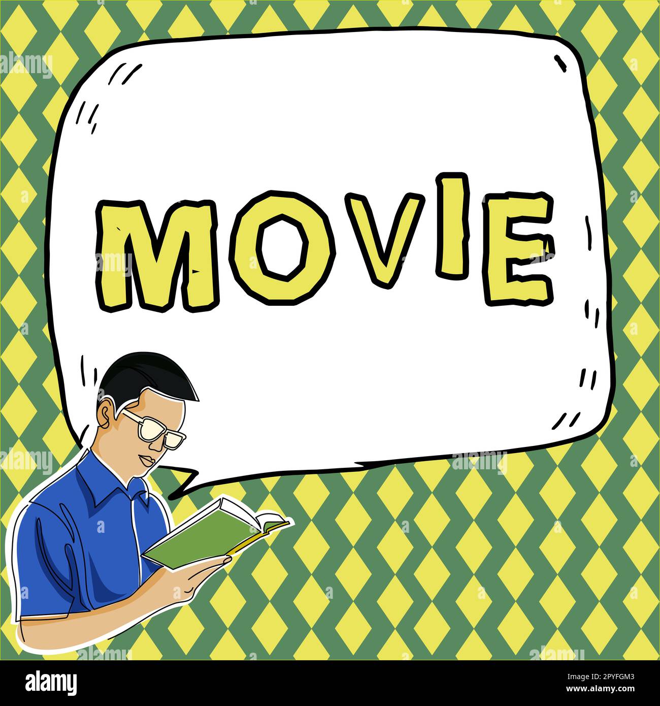 Writing displaying text Movie. Business showcase Cinema or television ...