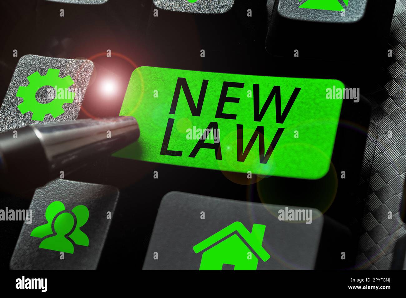 Text caption presenting New Law. Internet Concept system of rules that ...