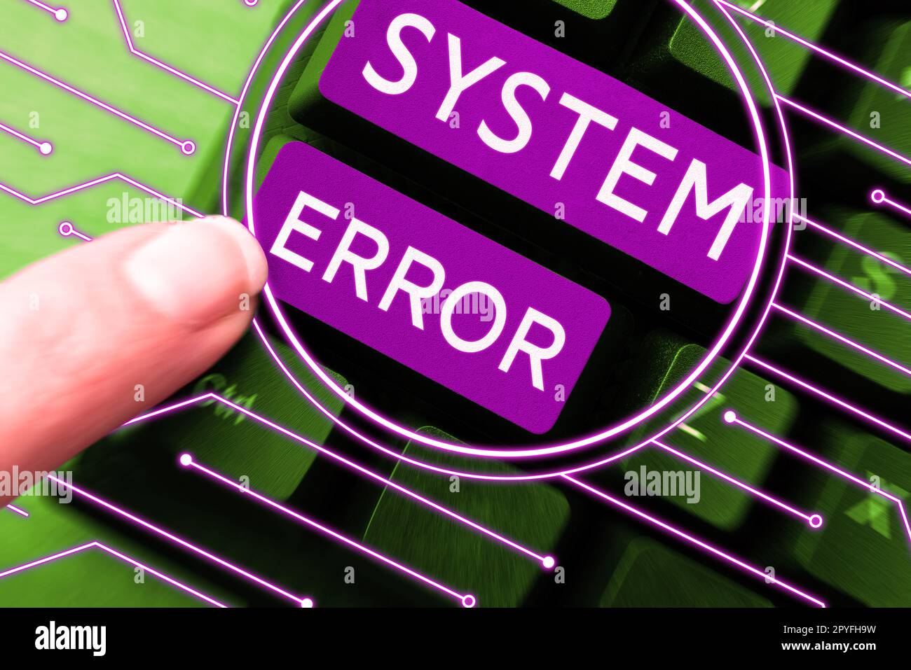 Text sign showing System Error, Business idea Technological failure ...