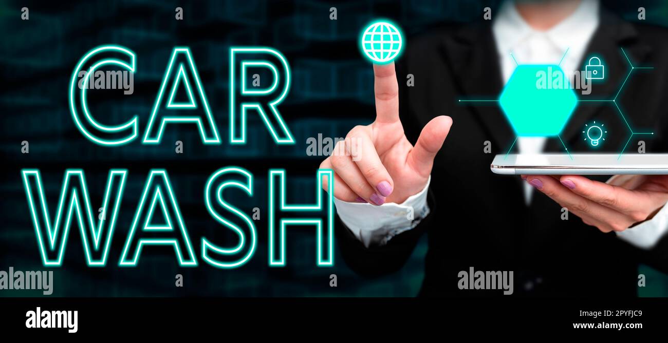 Text showing inspiration Car Wash. Business concept a building ...