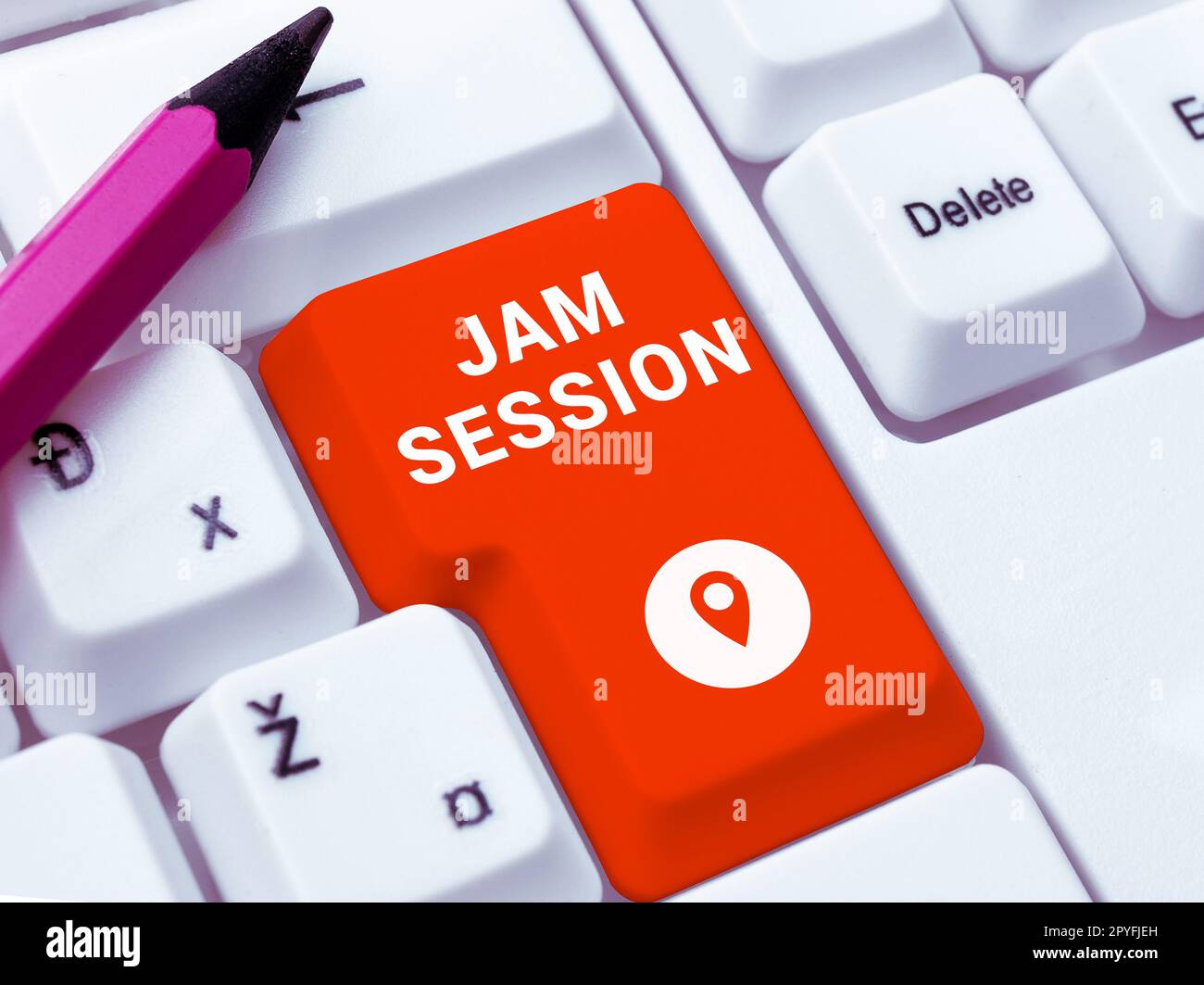 Text caption presenting Jam Session. Conceptual photo impromptu ...