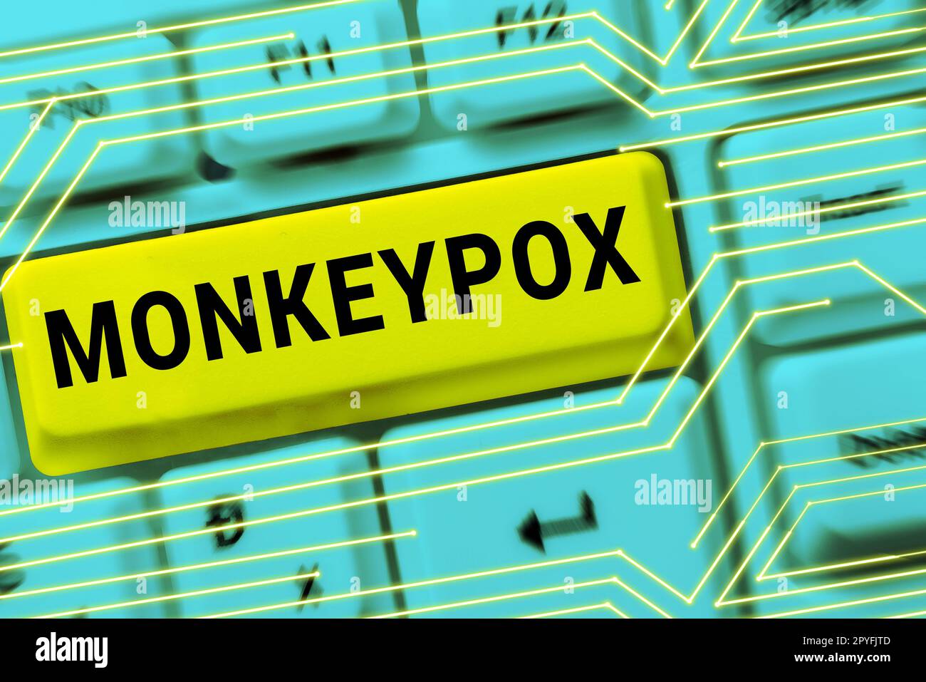 Sign displaying Monkeypox. Internet Concept poxvirus of Africa caused ...