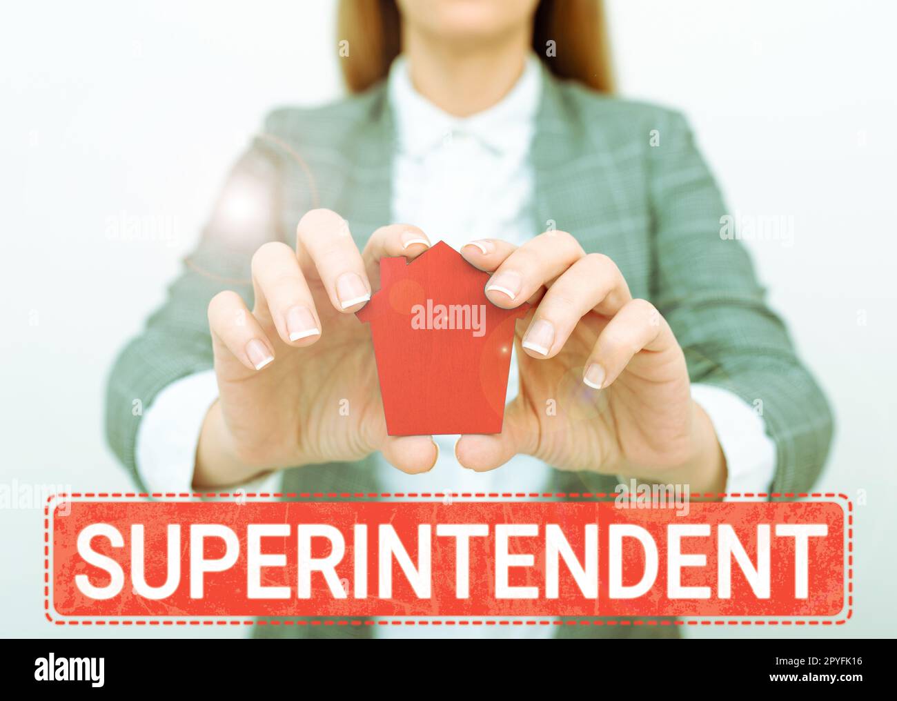 Writing displaying text Superintendent. Concept meaning a person who ...