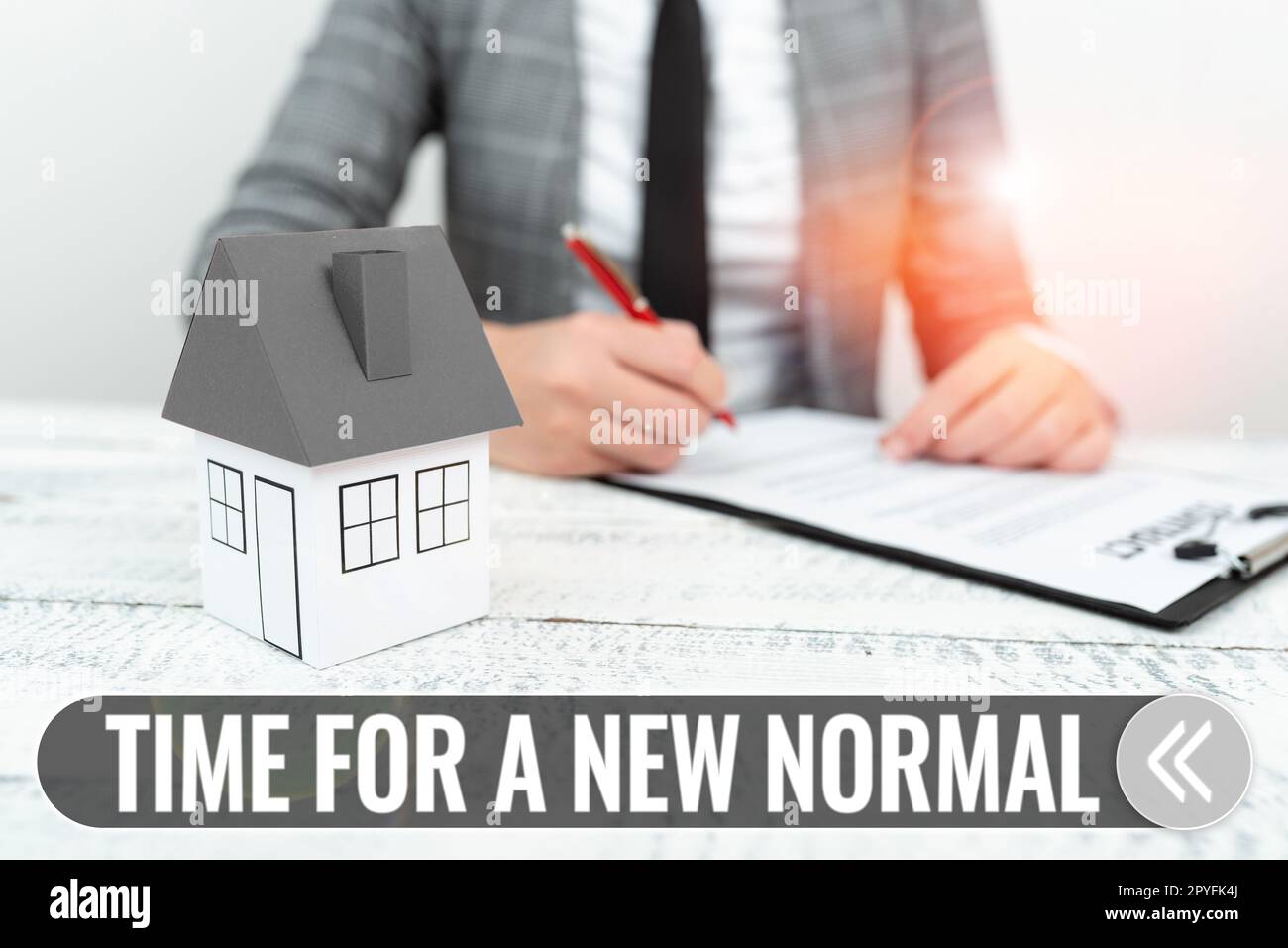 Handwriting text Time For A New Normal. Business concept Make a big ...