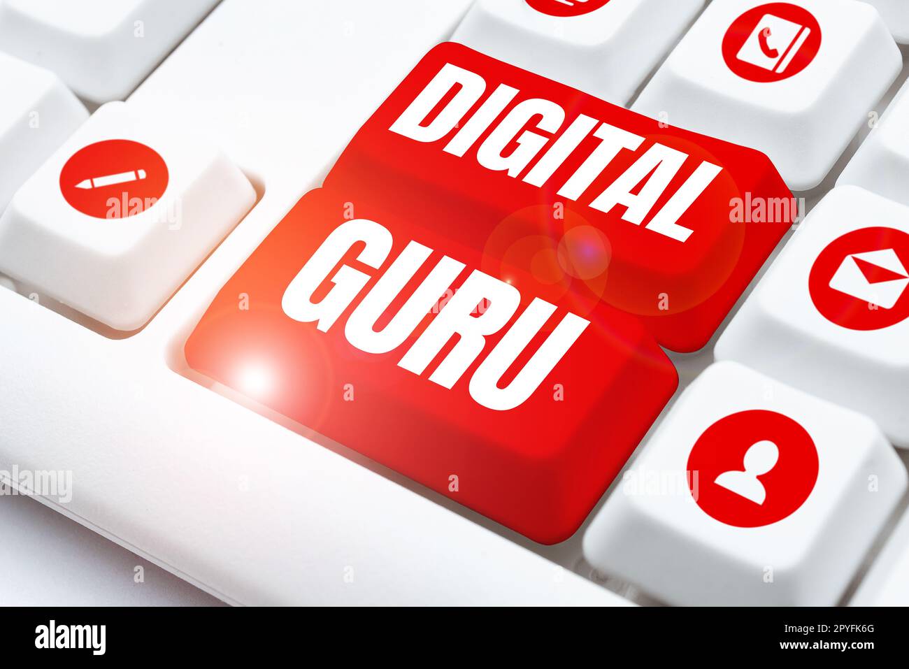 Writing displaying text Digital Guru. Conceptual photo teacher and ...