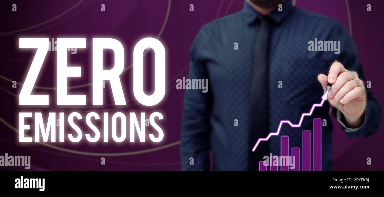 Inspiration showing sign Zero Emissions. Word Written on emits no waste ...