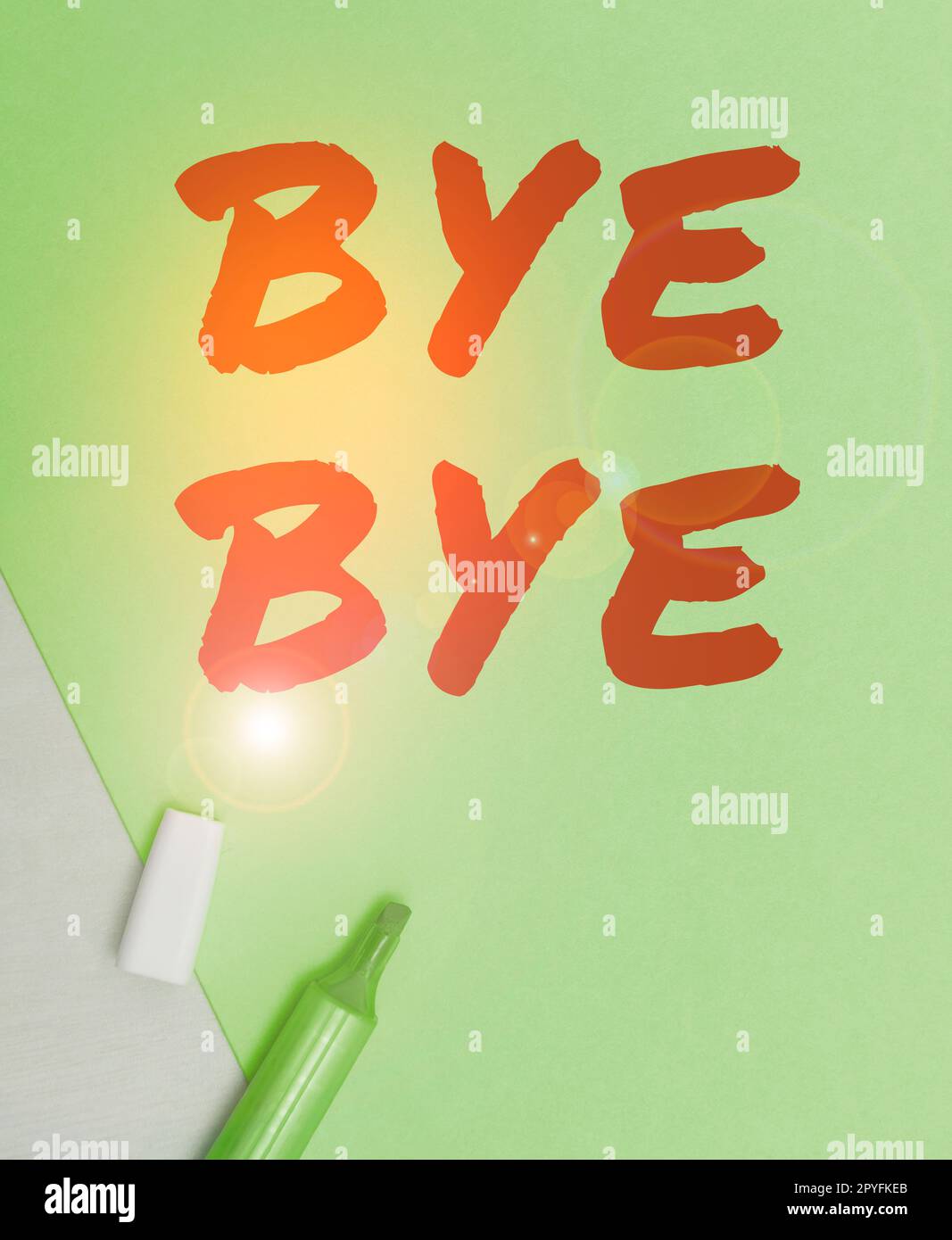 Writing displaying text Bye Bye. Concept meaning Greeting for leaving ...