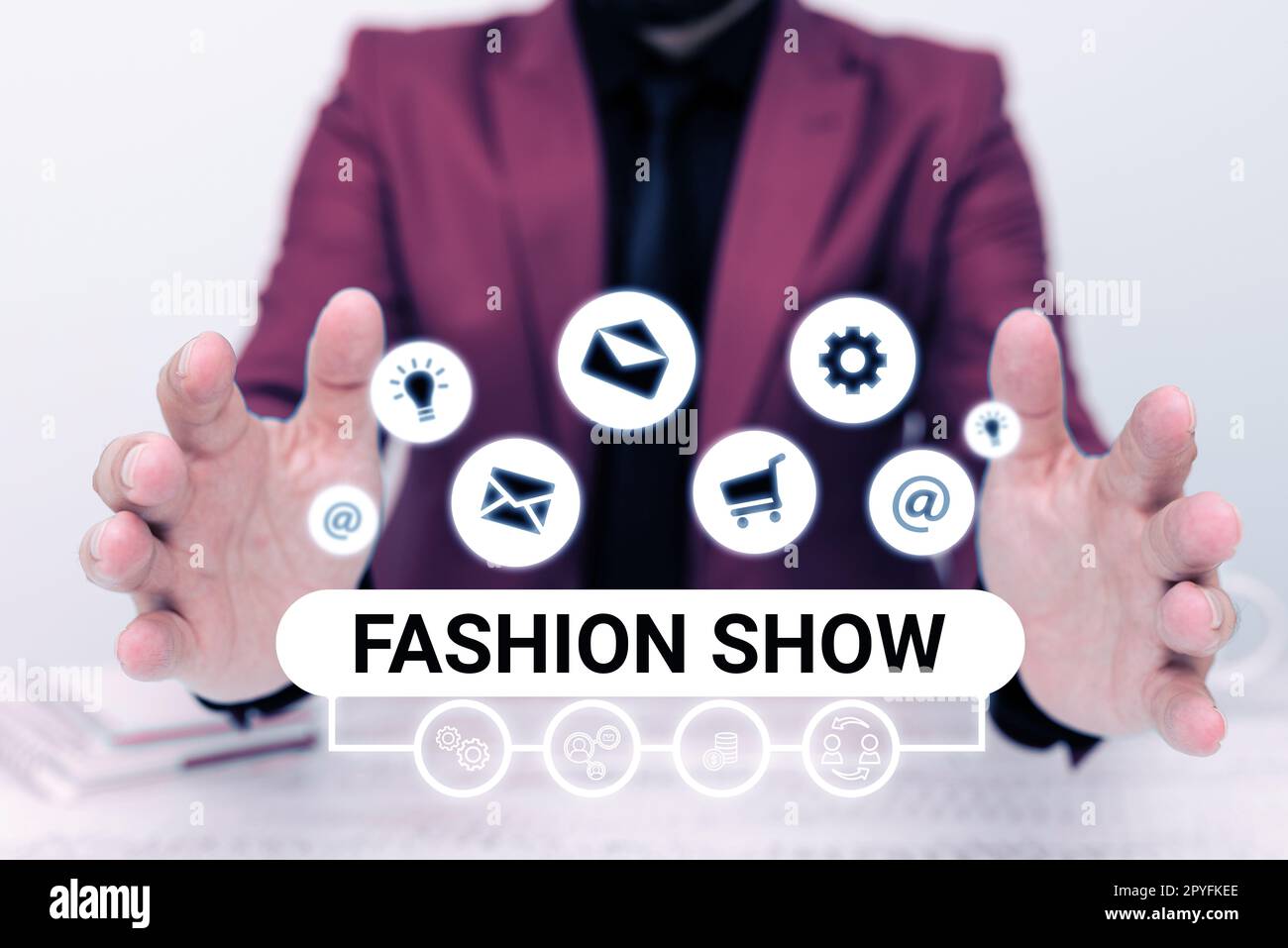 Text showing inspiration Fashion Show. Word Written on exibition that ...