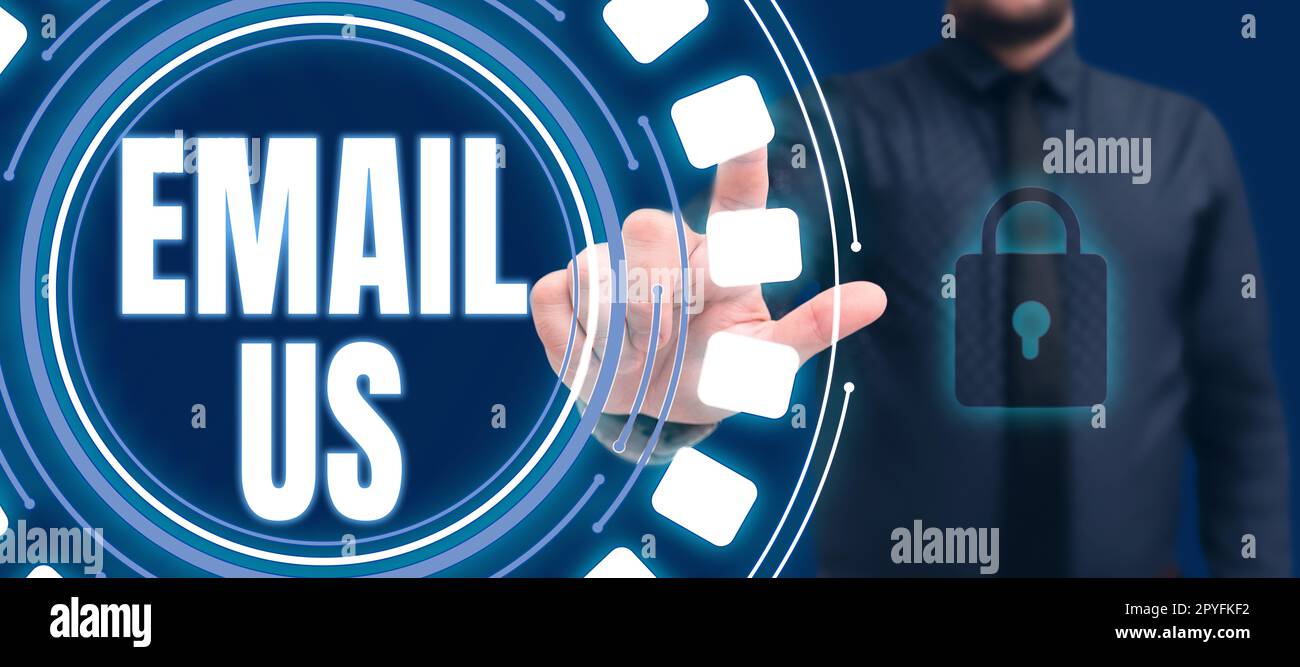 Conceptual display Email Us. Business concept Sending a commercial ...