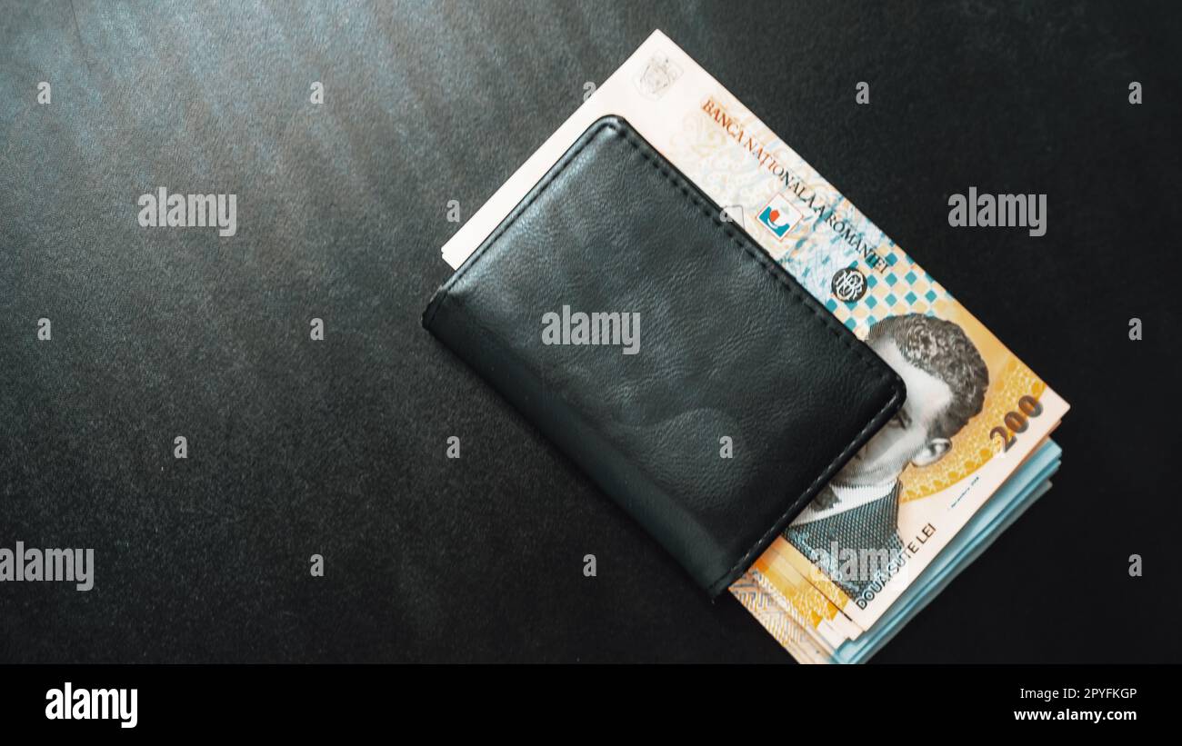 Romanian LEI Currency Banknote. RON Money European Currency Stock Photo ...