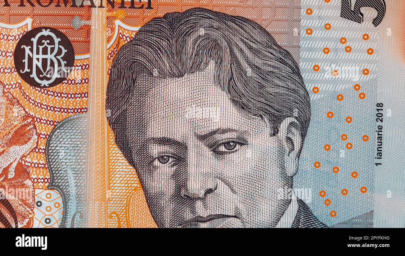 Romanian LEI Currency Banknote. RON Money European Currency Stock Photo ...