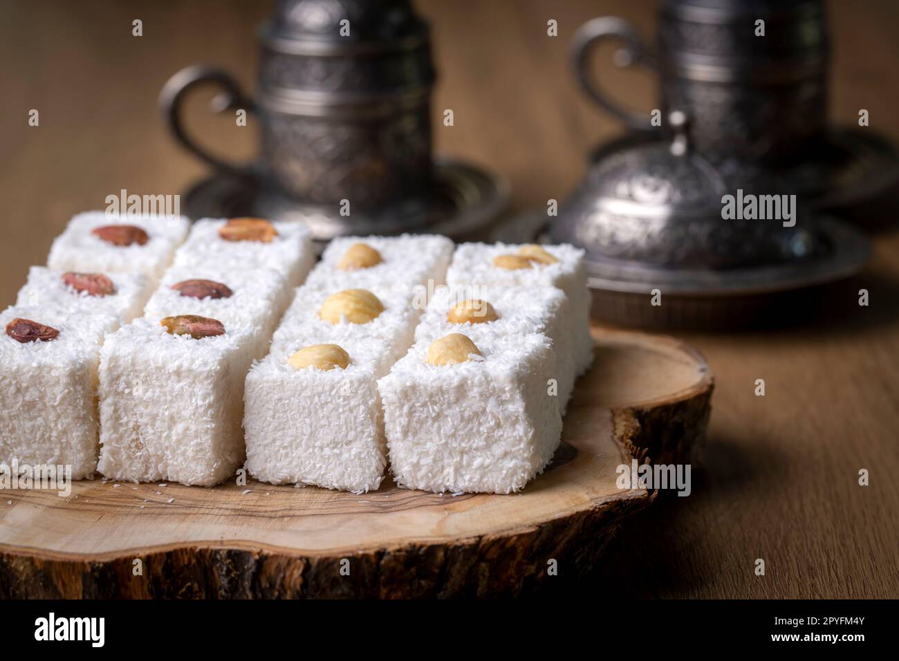 Traditional Turkish delight; sultan's delight (Turkish name; Sultan lokumu Stock Photo - Alamy