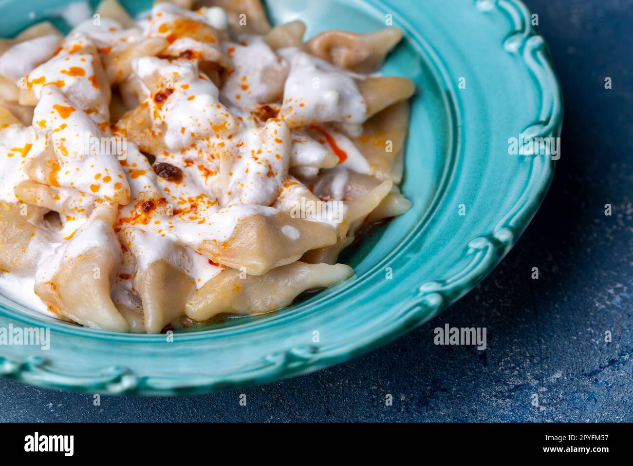 Traditional Turkish cuisine; Turkish ravioli, ; Manti Stock Photo - Alamy