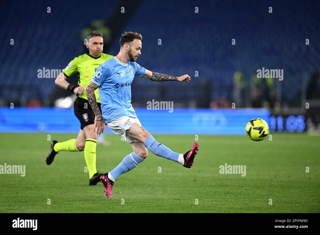 Rome, Italy. 03rd May, 2023. Manuel Lazzari of SS Lazio during the Serie A match between SS ...