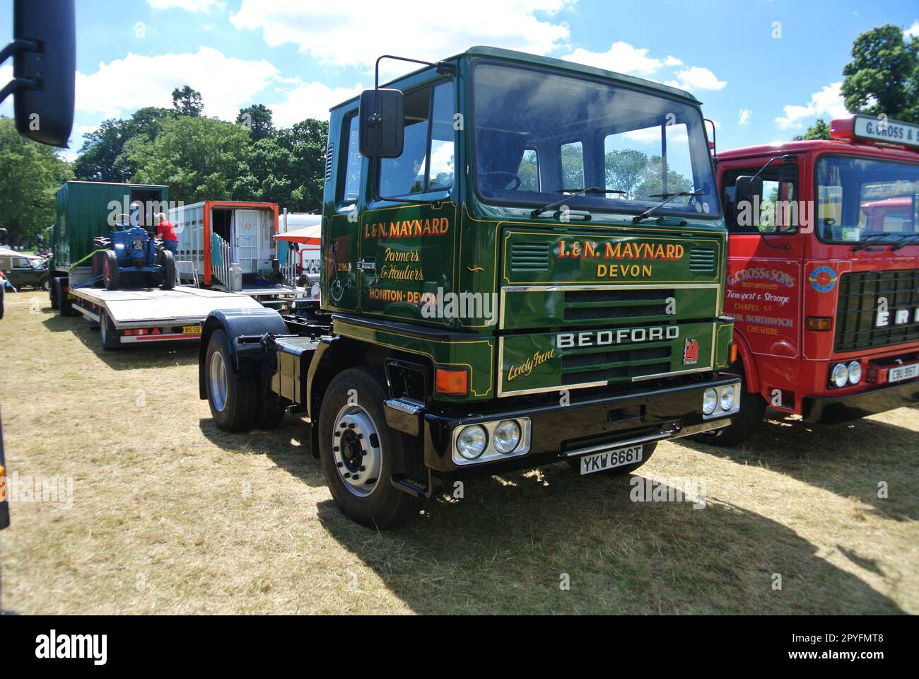 A 1978 Bedford TM lorry tractor cab parked on display at the 47th ...