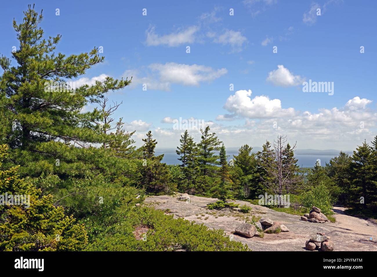Cadillac Mountain on Mount Desert Island in Acadia National Park, State ...