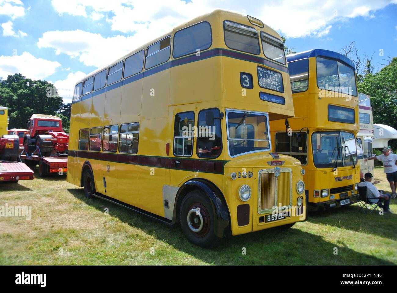 A 1960 Leyland Titan (left) and a 1955 Dennis Dominator (right ...