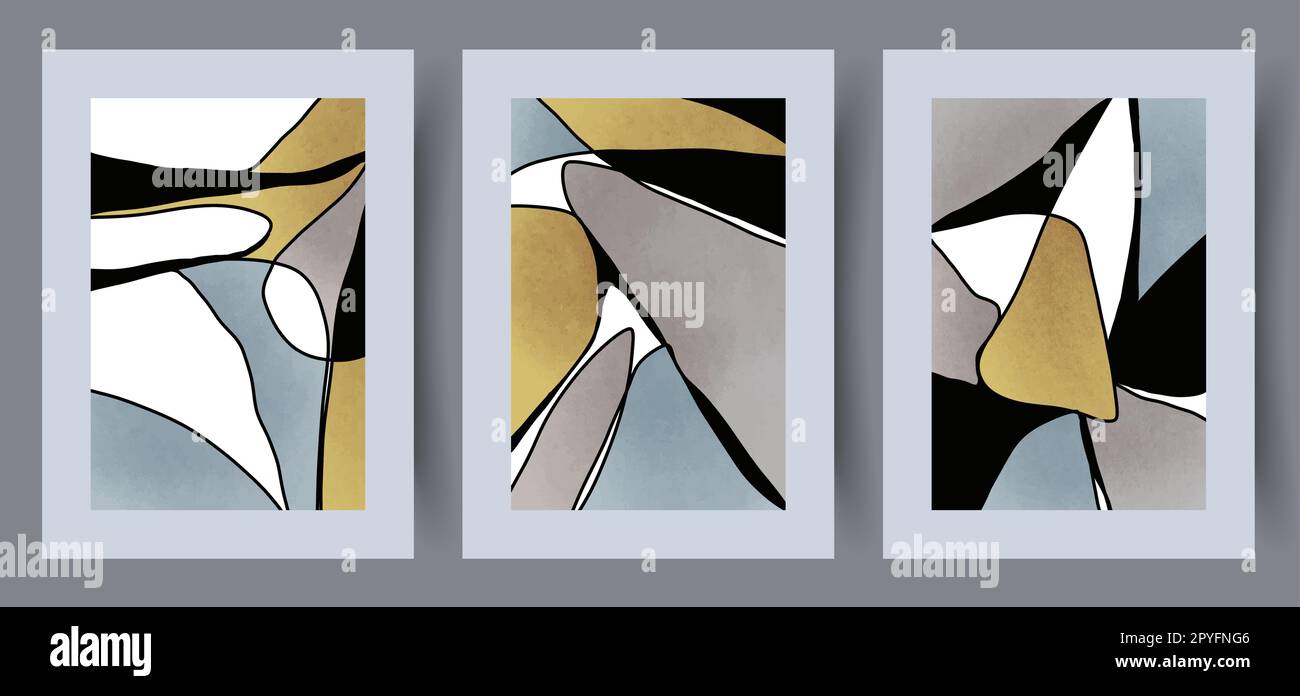 Abstract aesthetics scandinavian postmodernism wall art print ...