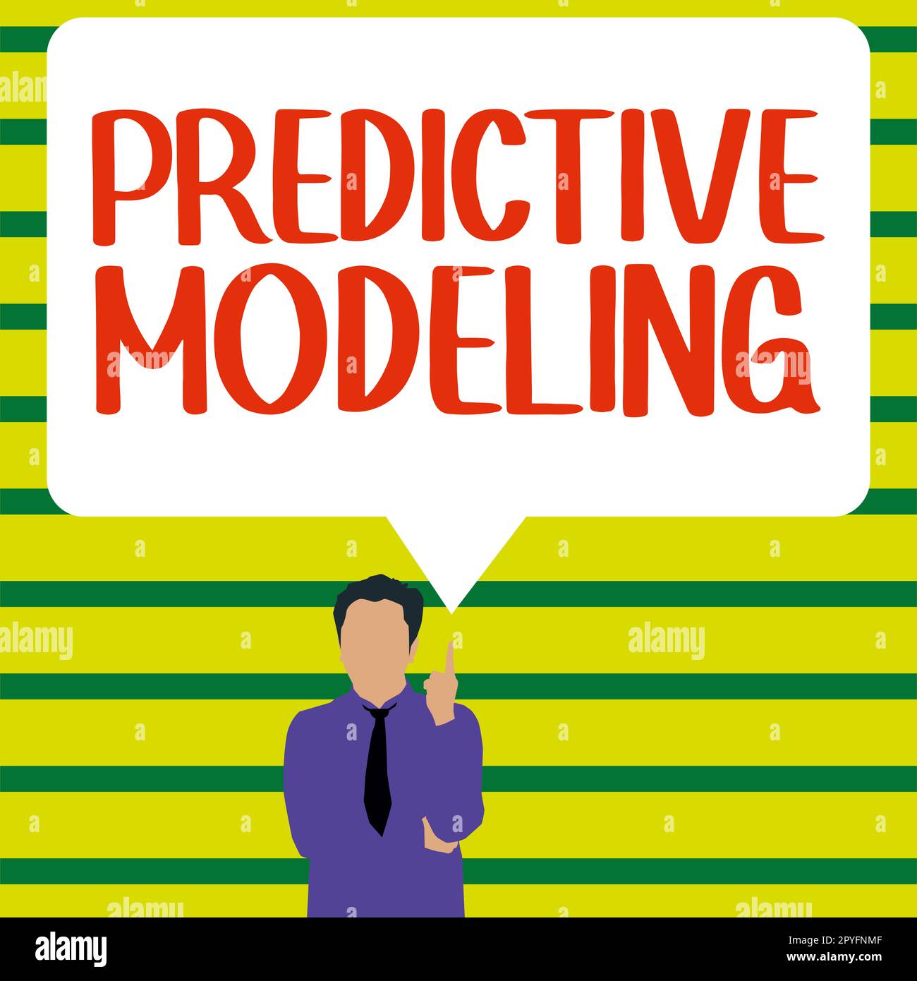 Sign displaying Predictive Modeling. Business showcase maintenance strategy driven by predictive ...