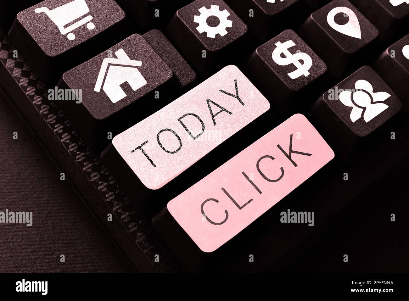 Writing displaying text Click. Internet Concept Act of pressing a ...