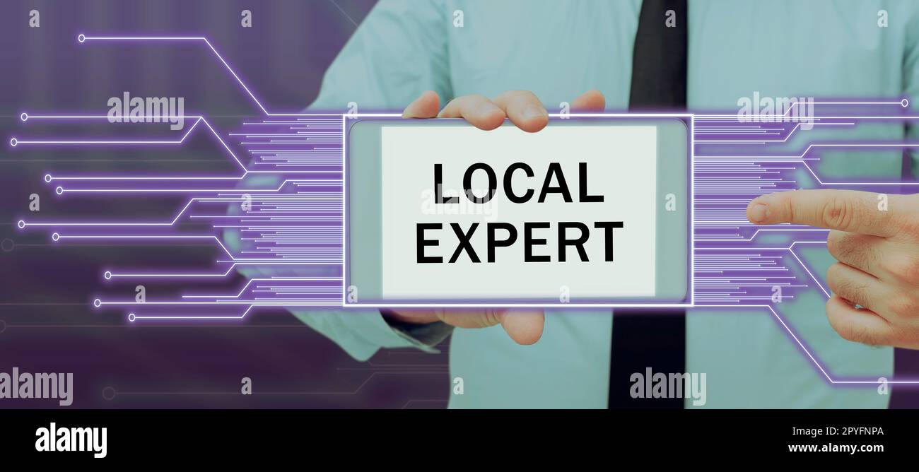Handwriting text Local Expert. Word for offers expertise and assistance ...