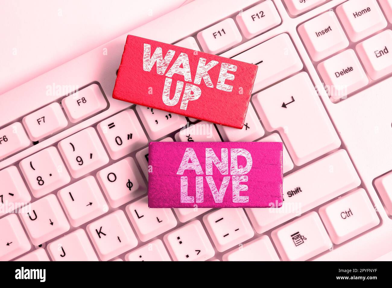 Conceptual display Wake Up And Live. Business idea Motivation ...