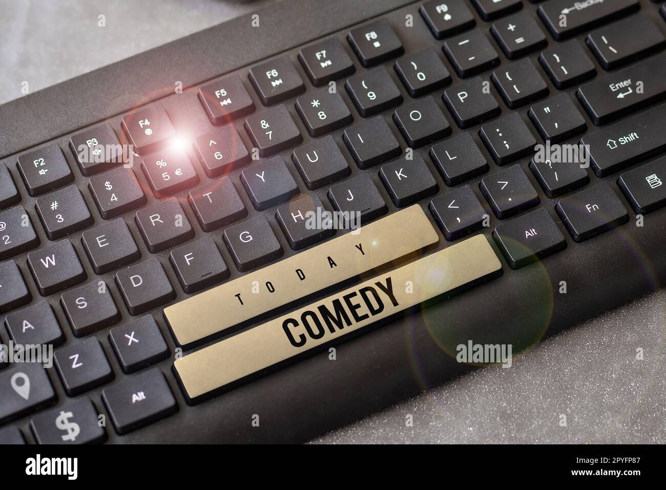 Text showing inspiration Comedy. Concept meaning Funny program Humorous ...