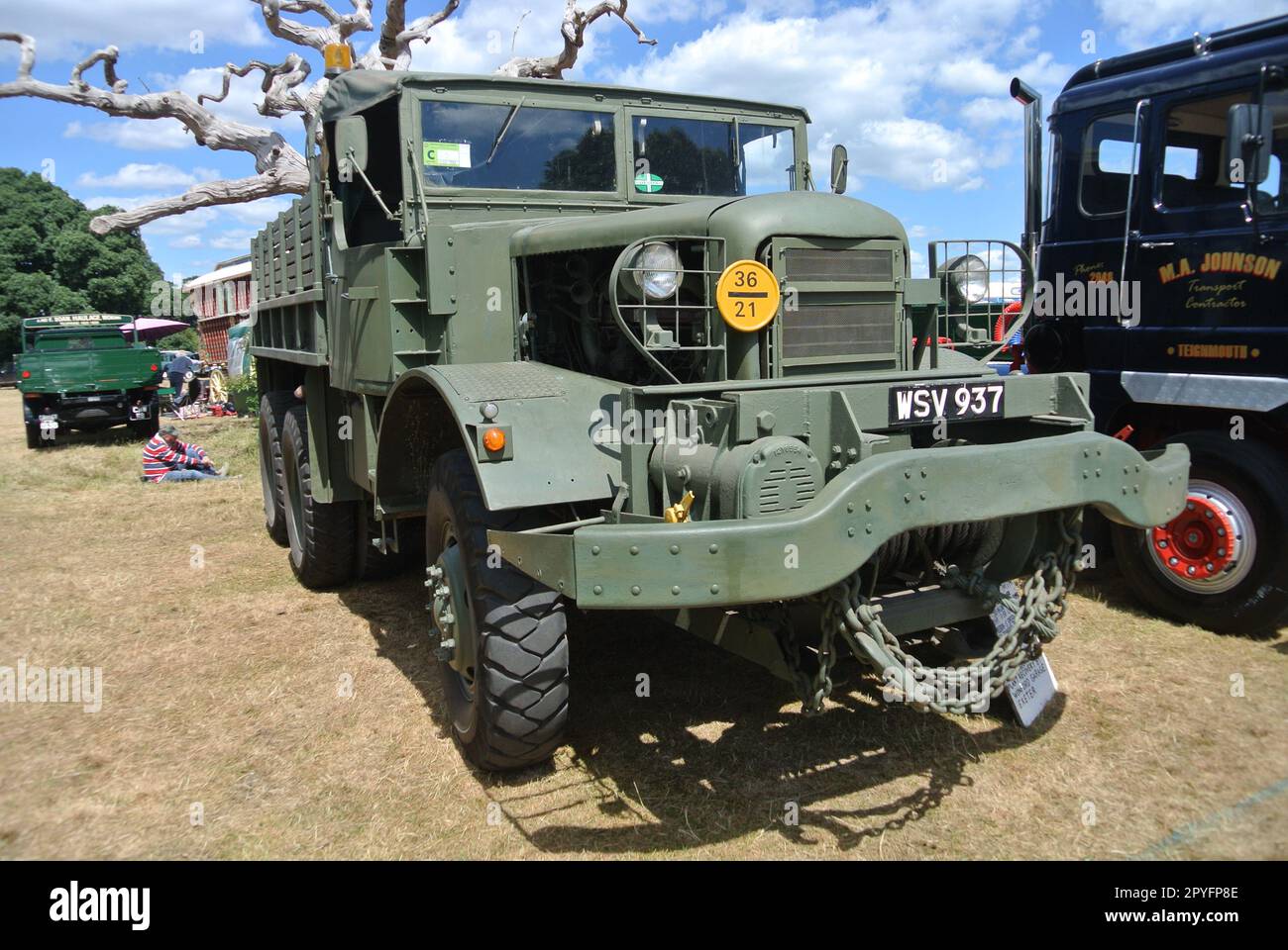 A 1941 Mack Gun Tractor parked on display at the 47th Historic Vehicle ...
