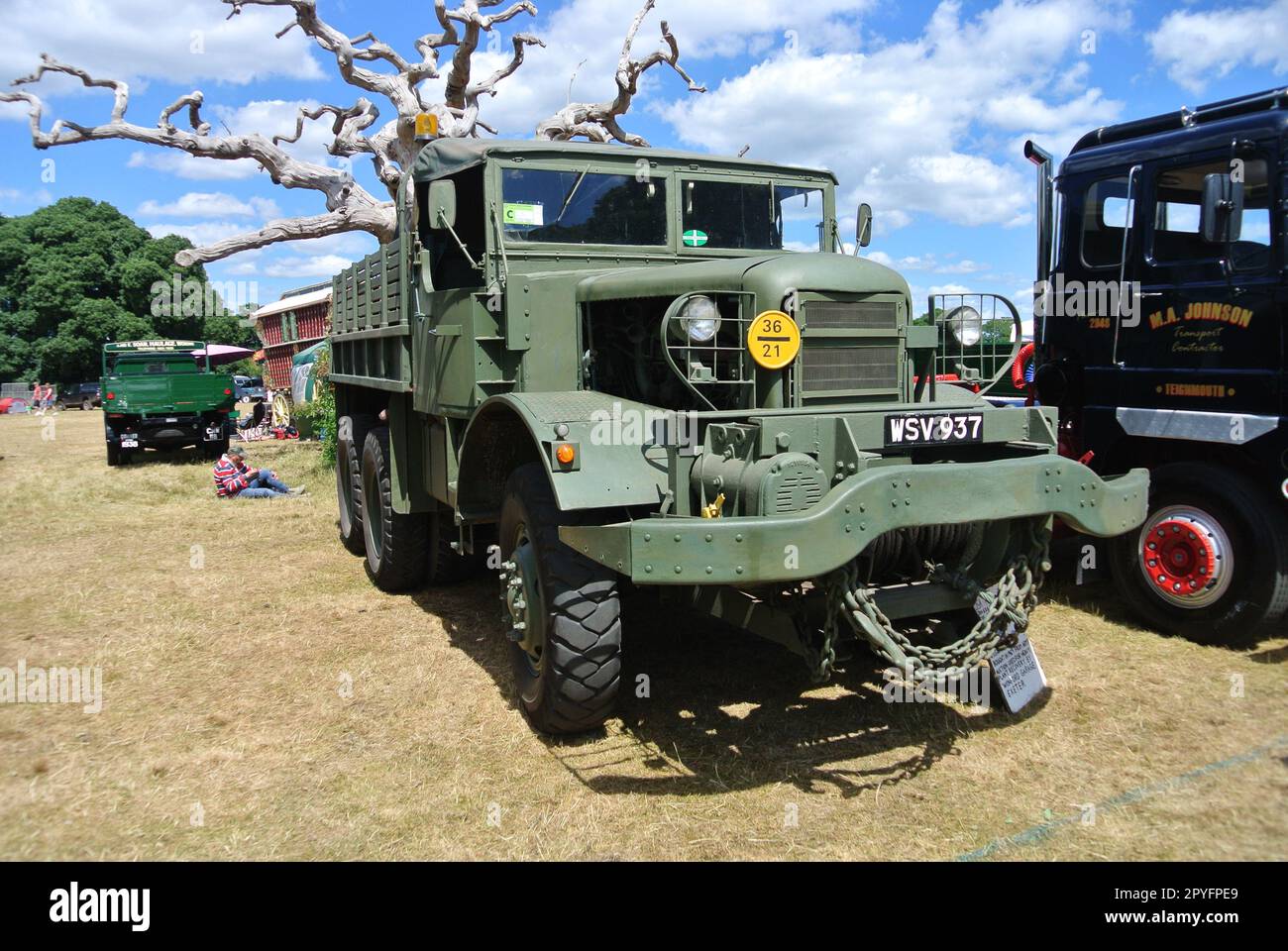 A 1941 Mack Gun Tractor parked on display at the 47th Historic Vehicle ...