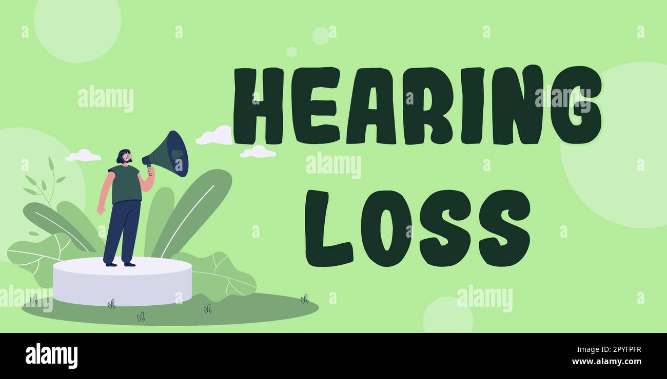 Inspiration showing sign Hearing Loss. Concept meaning is partial or ...
