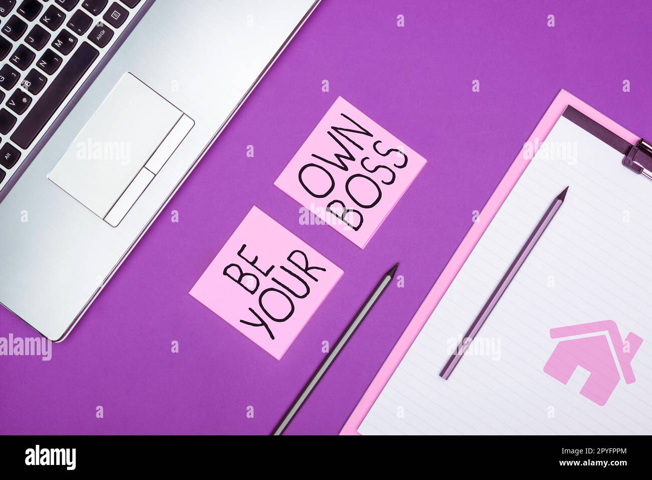 Hand writing sign Be Your Own Boss. Word Written on Entrepreneurship ...