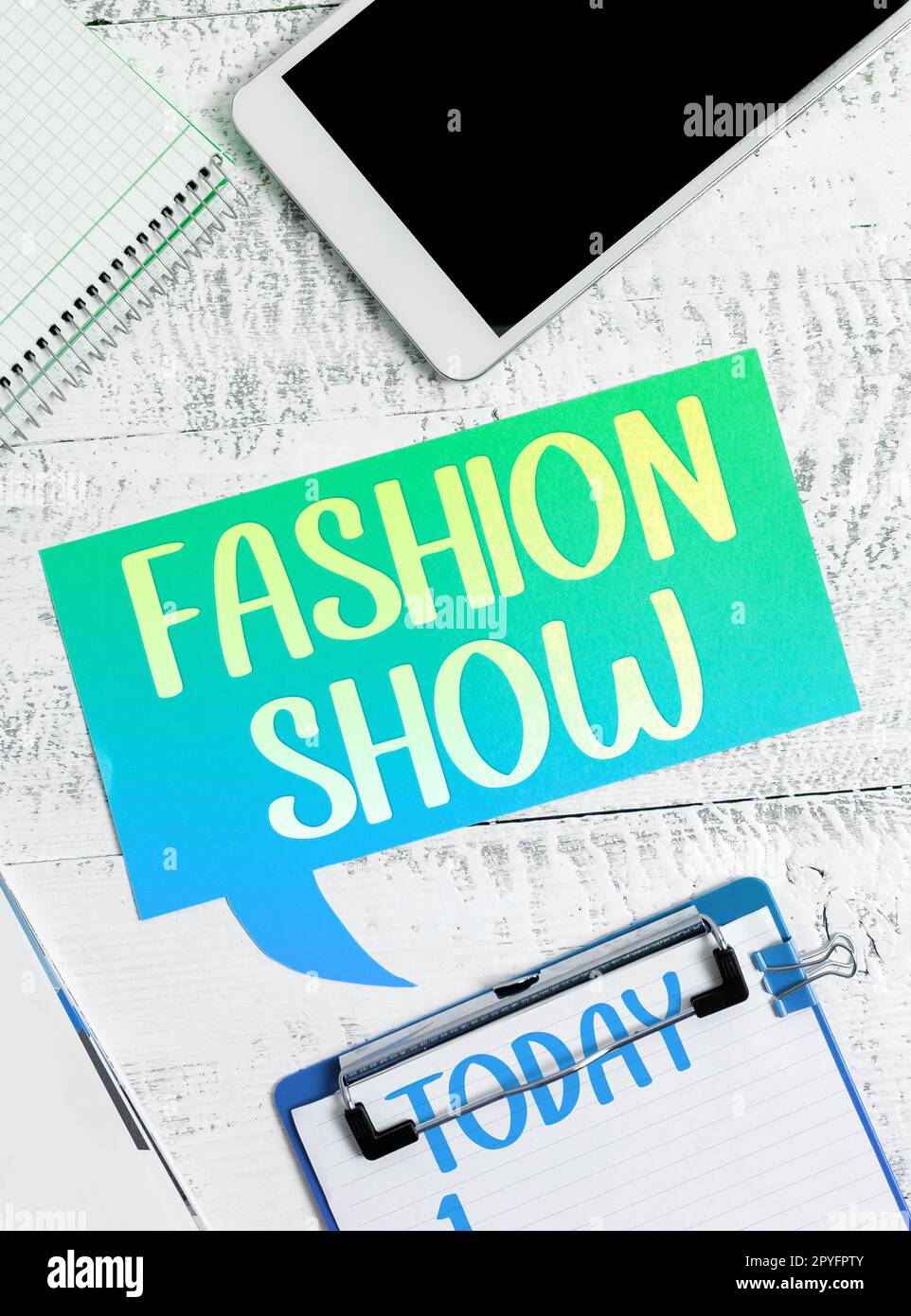 Writing displaying text Fashion Show. Business showcase exibition that ...
