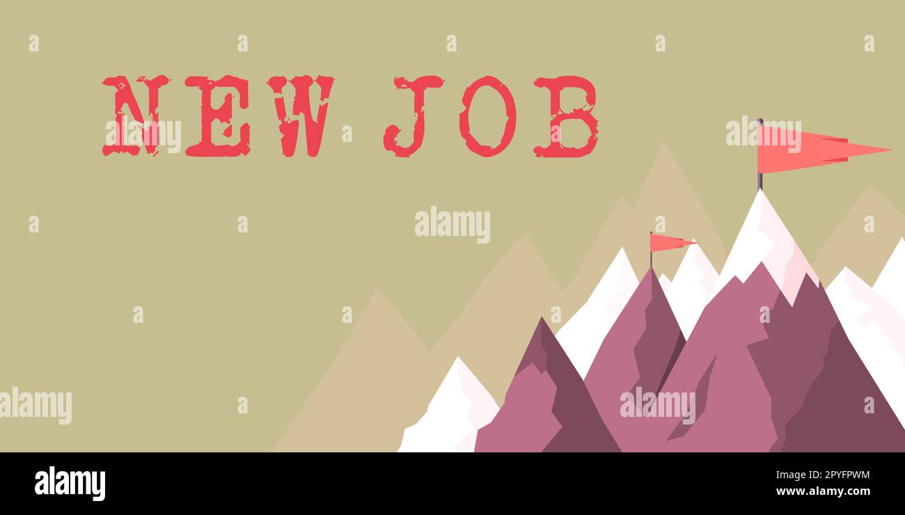 Text caption presenting New Job. Business approach signing contract ...