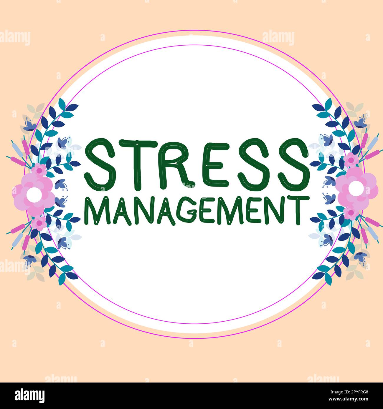 Handwriting text Stress Management. Business showcase learning ways of ...