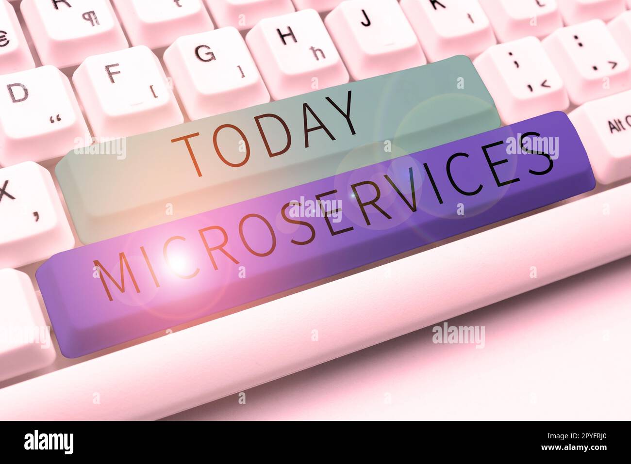 Text sign showing Microservices. Business overview Software development ...