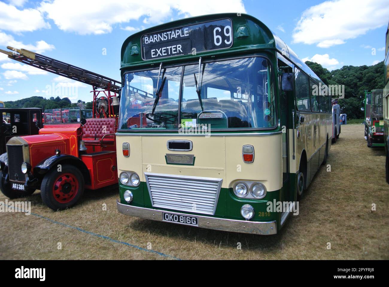 A 1969 Leyland Leopard bus parked on display at the 47th Historic ...