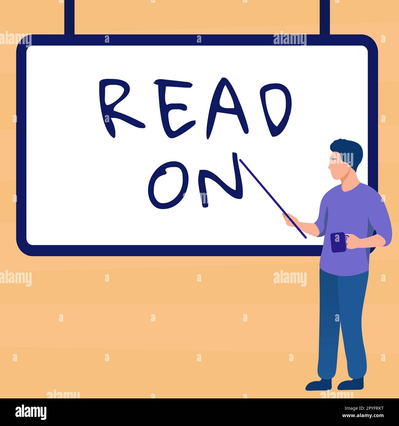 Sign displaying Read On. Business overview spend time reading in order ...